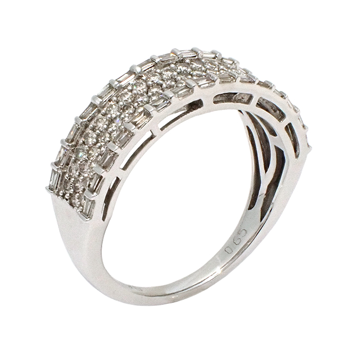 K18WG ダイヤモンド 指輪 11号 パヴェリング ホワイトゴールド｜Reizm(リズム)