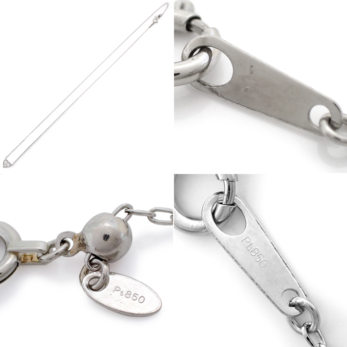 Pt900/Pt850 ダイヤモンド ネックレス ハートモチーフ シルバーカラー｜Reizm(リズム)