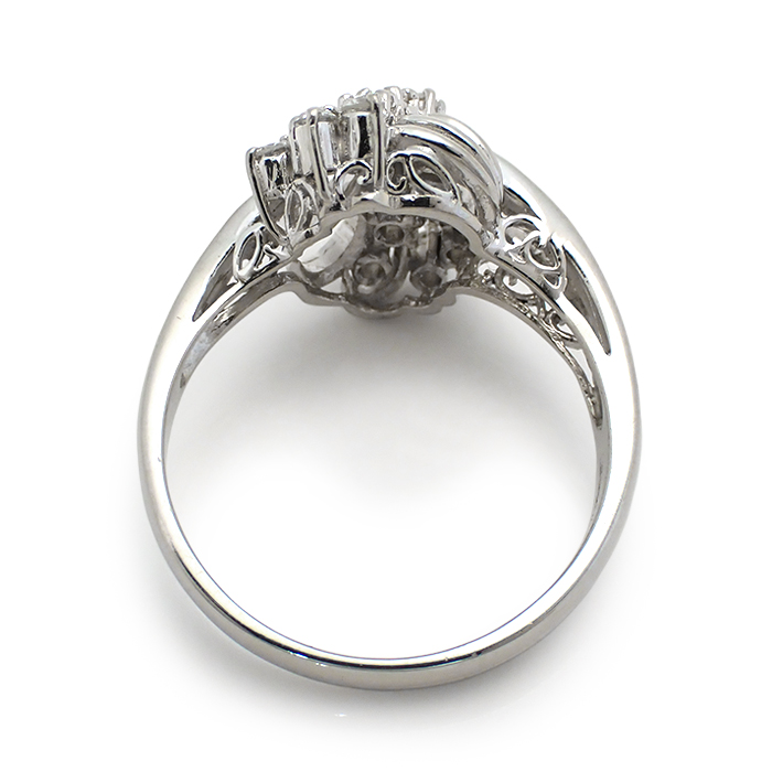 Pt900 ダイヤモンド 指輪 11号 シルバーカラー｜Reizm(リズム)