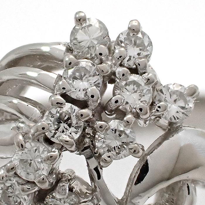 Pt900 ダイヤモンド 指輪 11号 シルバーカラー｜Reizm(リズム)