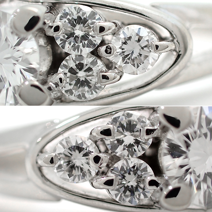 Pt900 ダイヤモンド 指輪 9号 シルバーカラー｜Reizm(リズム)