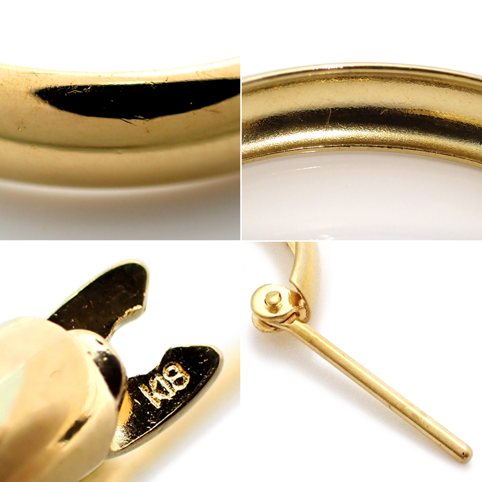 K18 フープピアス ゴールドカラー｜Reizm(リズム)