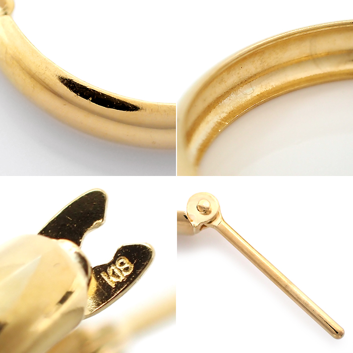 K18 フープピアス ゴールドカラー｜Reizm(リズム)