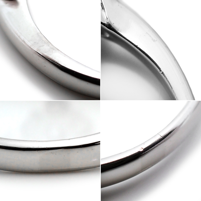 Pt900 ダイヤモンド 指輪 10.5号 V字リング シルバーカラー｜Reizm(リズム)