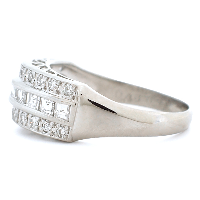 Pt900 ダイヤモンド 指輪 16.5号 リング シルバーカラー 新品仕上げ済み｜Reizm(リズム)