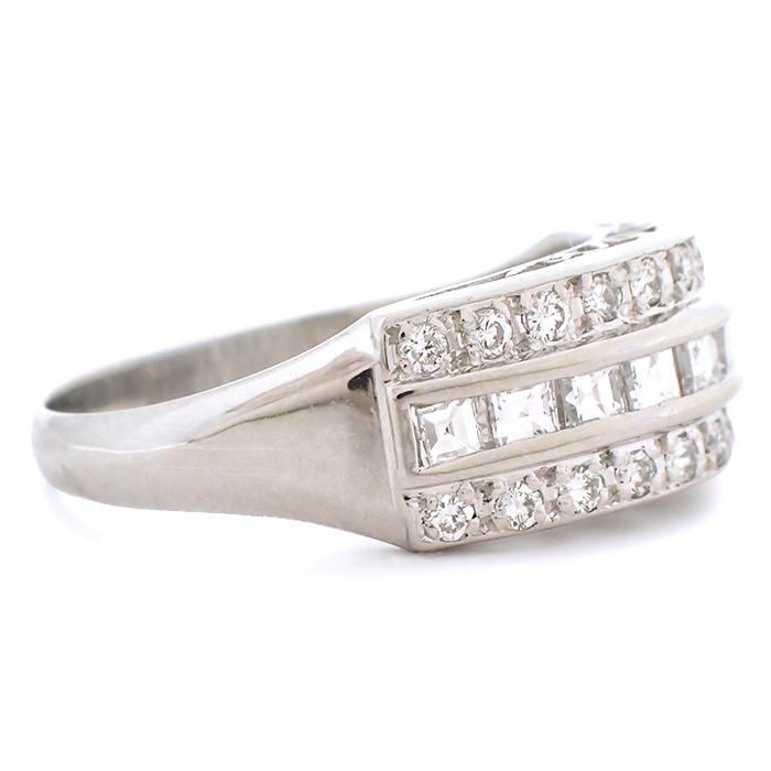 Pt900 ダイヤモンド 指輪 16.5号 リング シルバーカラー 新品仕上げ済み｜Reizm(リズム)