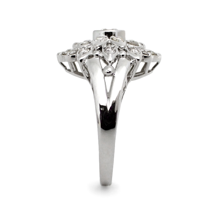 Pt900 ダイヤモンド 指輪 13.5号 ボリュームリング シルバーカラー｜Reizm(リズム)