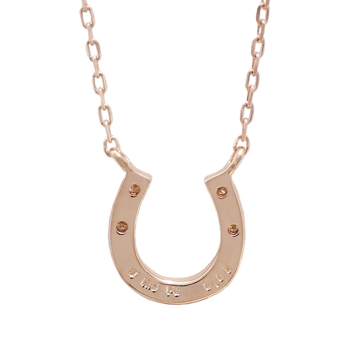 K10PG ダイヤモンド ネックレス ピンクゴールド 馬蹄モチーフ｜Reizm(リズム)