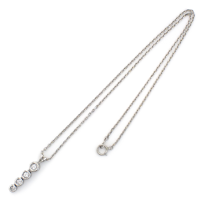 Pt900 ダイヤモンド ネックレス 4連 シルバーカラー｜Reizm(リズム)